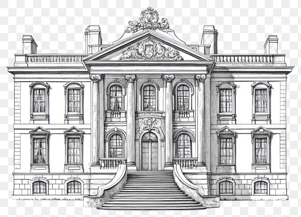 PNG Palace drawing architectural architecture. | Free PNG - rawpixel