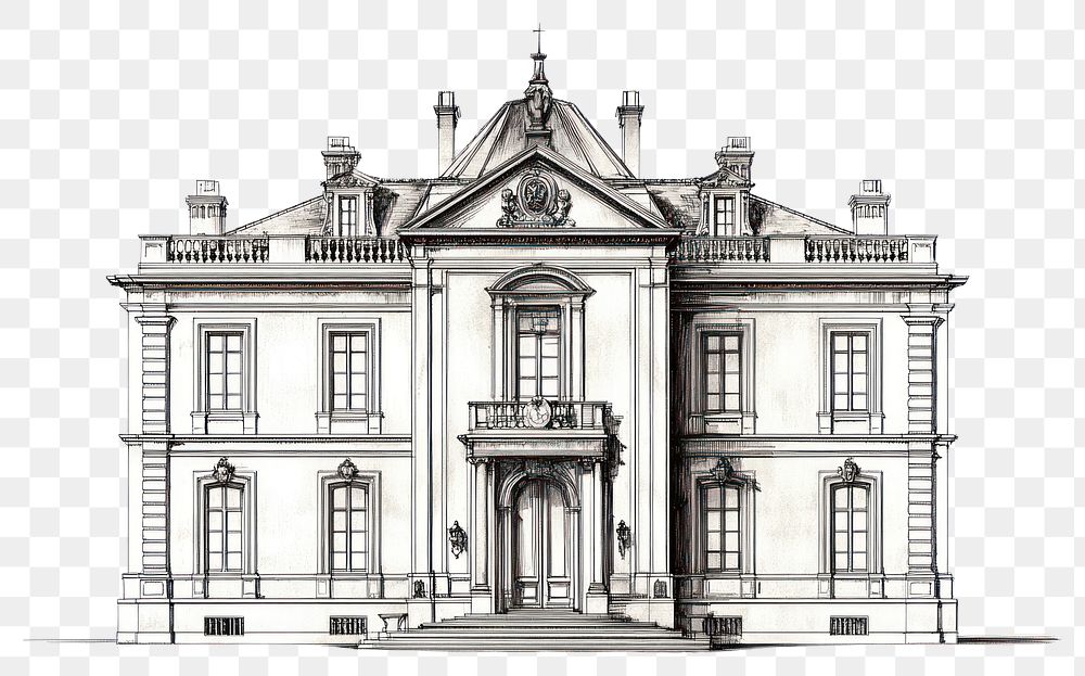 PNG Palace drawing architectural architecture. | Free PNG - rawpixel