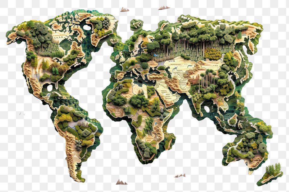PNG World map nature illustration | Free PNG - rawpixel