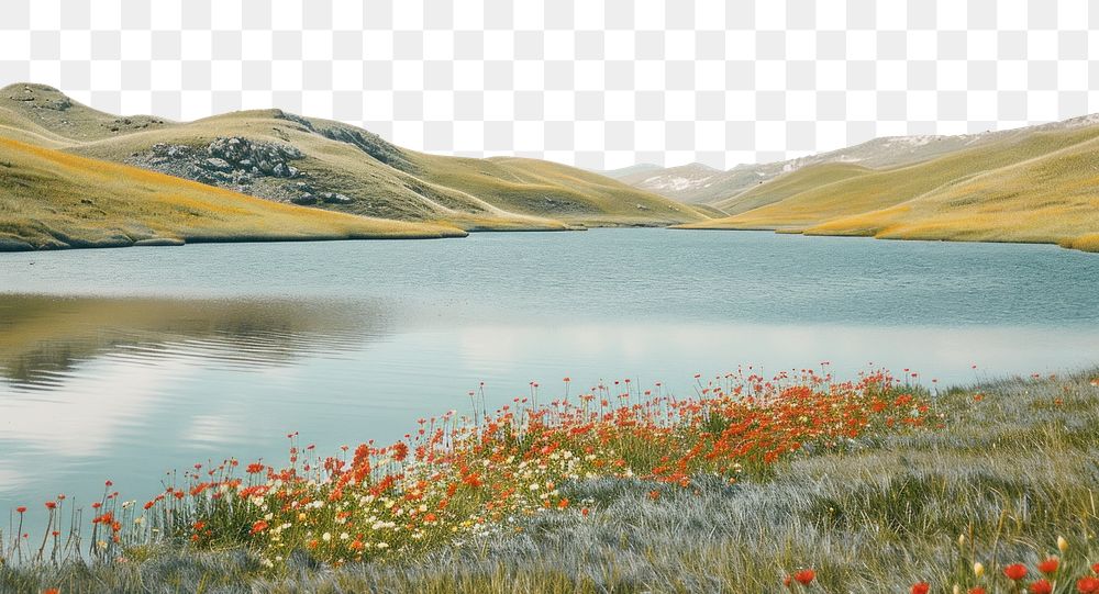 PNG Lake border landscape outdoors | Free PNG - rawpixel