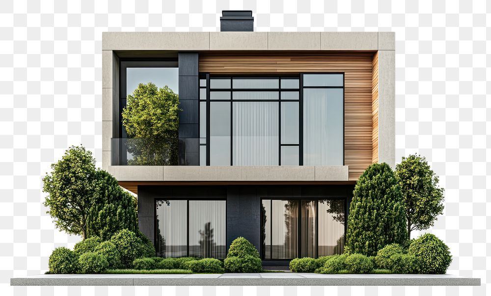 PNG Modern house architecture building | Free PNG - rawpixel