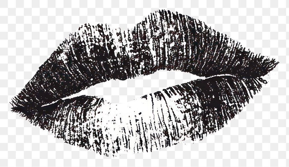 PNG Kiss mark print black | Free PNG - rawpixel