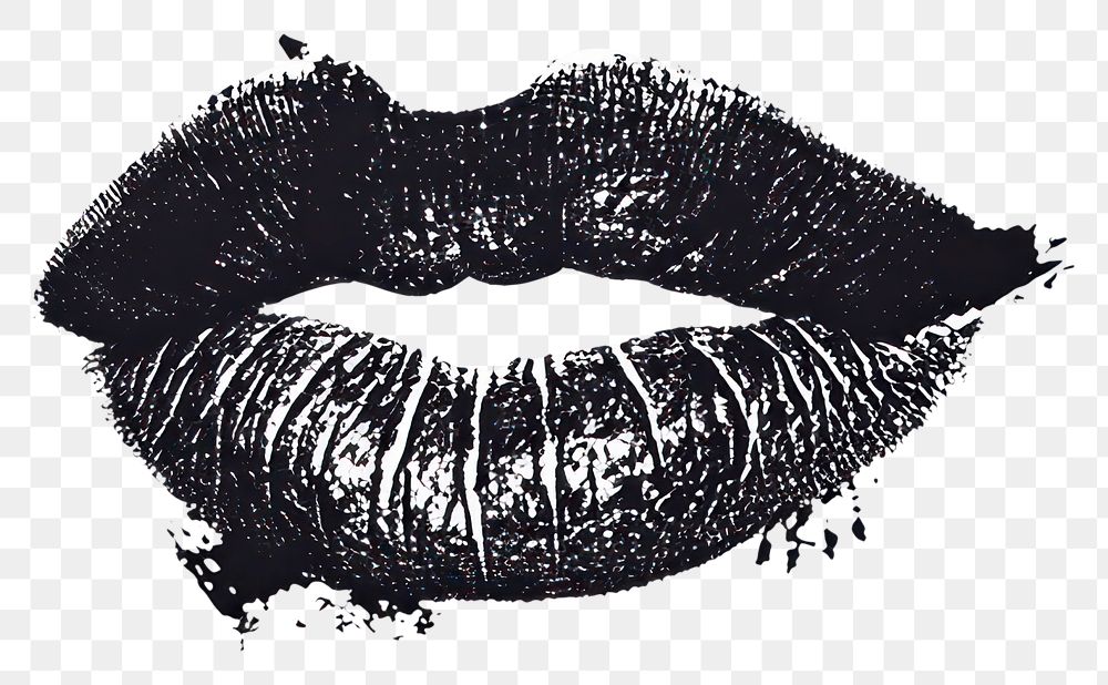 PNG Kiss mark print black | Free PNG - rawpixel