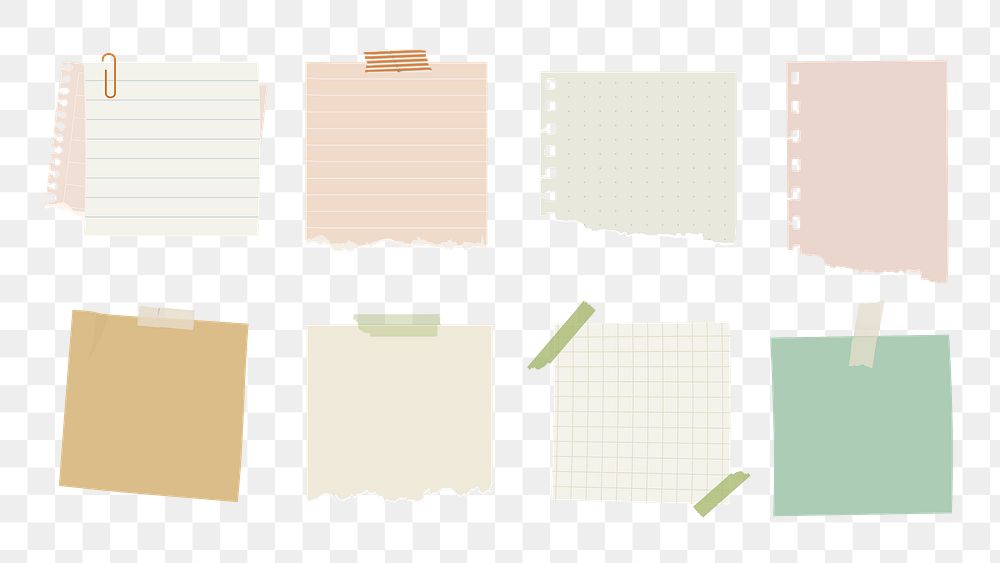 PNG Colorful torn paper notes | Free PNG - rawpixel