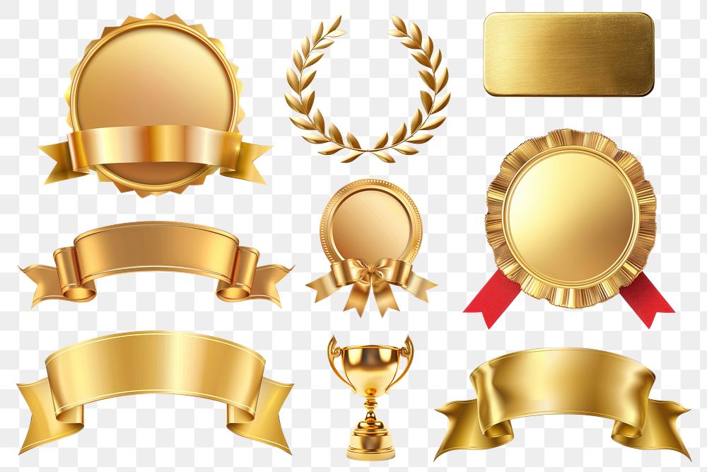 PNG Elegant gold award ribbons | Premium PNG - rawpixel