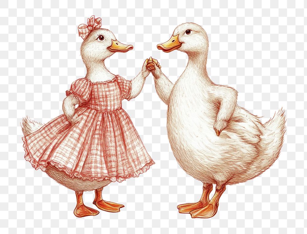 PNG Duck couple characters dancing | Free PNG - rawpixel