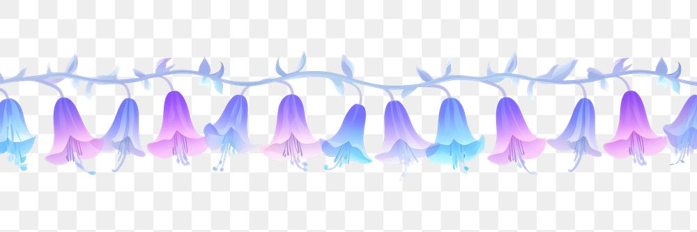PNG Blue bell flower border | Free PNG - rawpixel