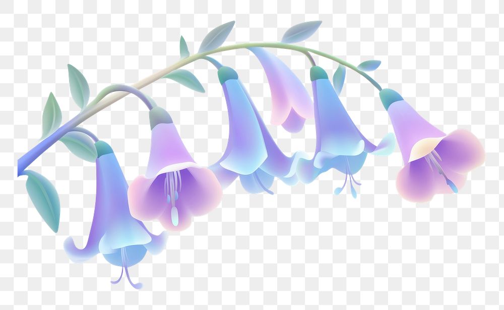 PNG Blue bell flower border | Free PNG - rawpixel