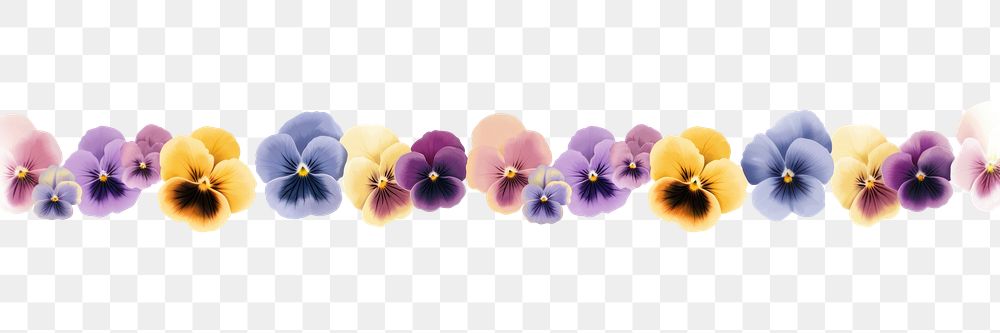 PNG Pansy flower border pansies | Free PNG - rawpixel