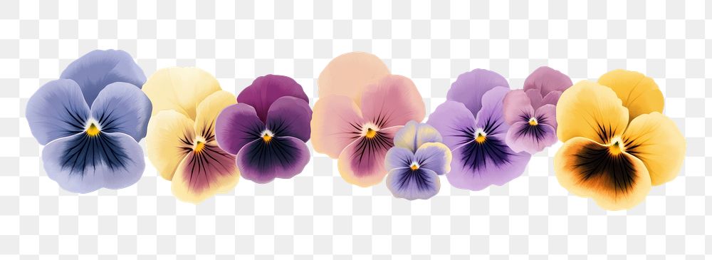 PNG Pansy flower border pansies | Free PNG - rawpixel