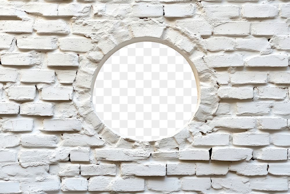 PNG Cricle hole white brick | Free PNG - rawpixel