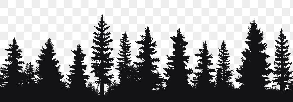 PNG Forest silhouette illustration trees. | Free PNG - rawpixel