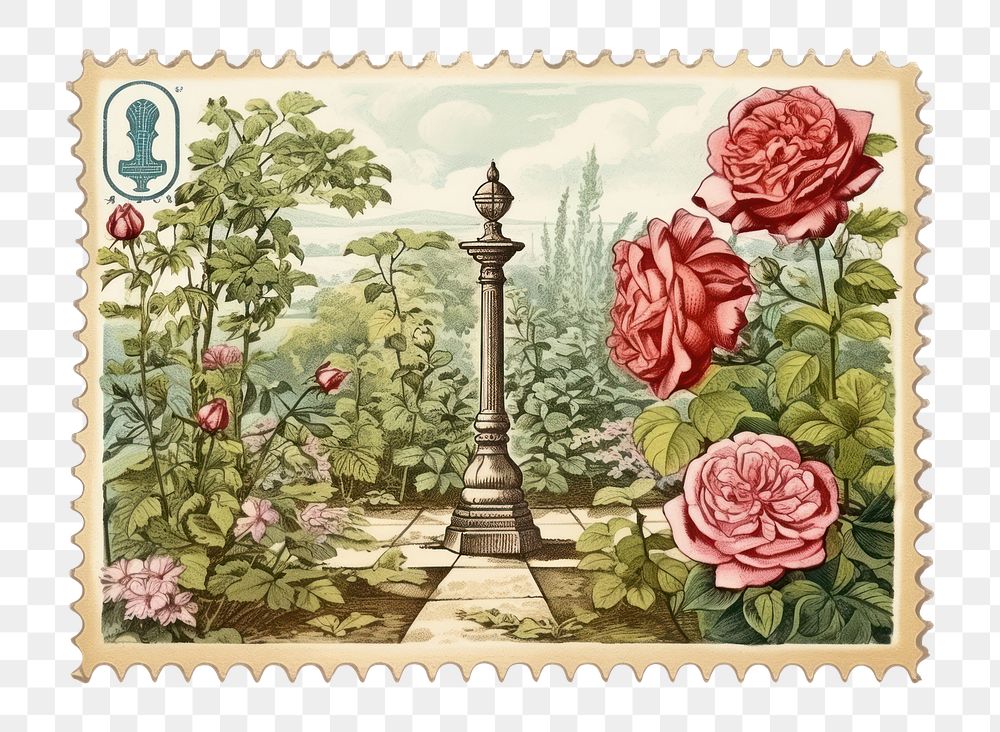 PNG Vintage postage stamp illustration | Free PNG - rawpixel