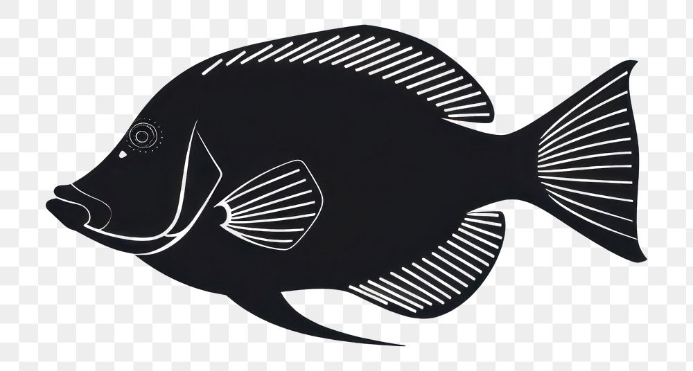 PNG Triggerfish silhouette illustration black | Free PNG - rawpixel