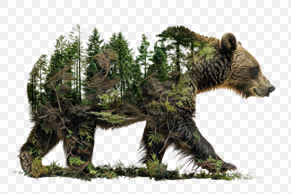 PNG Bears trees photography wildlife | Free PNG - rawpixel