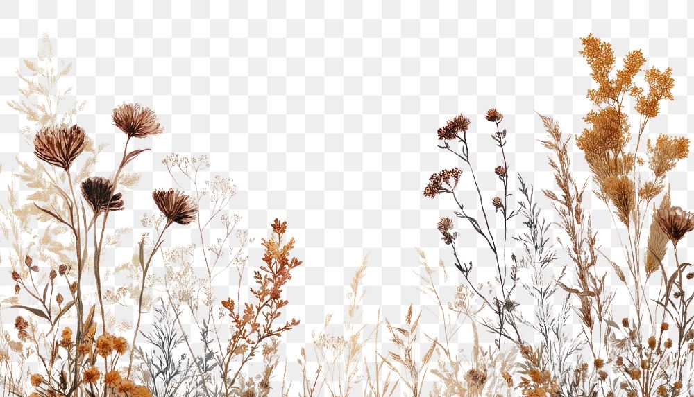 PNG Dried flower border illustration | Free PNG - rawpixel