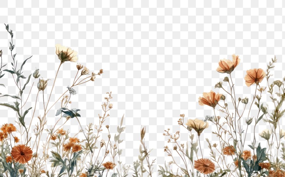 PNG Dried flower border flowers | Free PNG - rawpixel