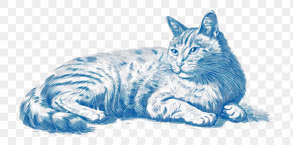 Blue Toile Elements Illustrations | PNG Elements on Transparent ...