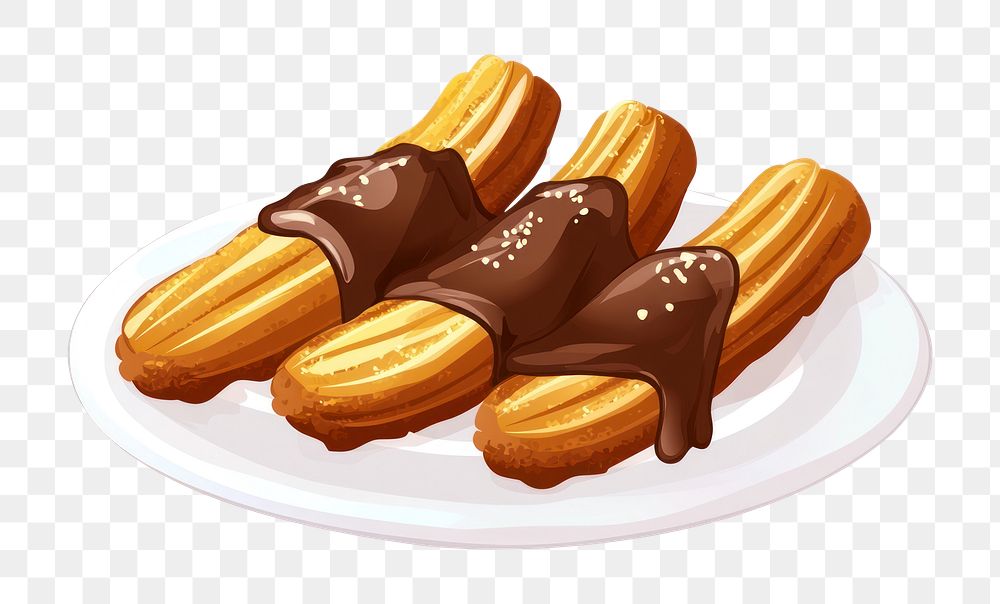 PNG Background white illustration Churros | Free PNG - rawpixel