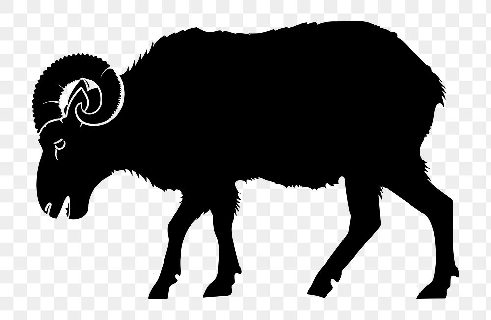 PNG Ram eating silhouette illustration | Free PNG - rawpixel