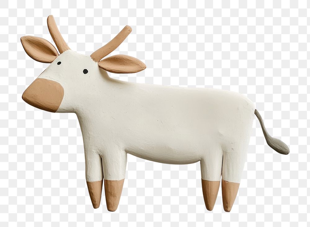 PNG 2d clay cow figurine | Free PNG - rawpixel
