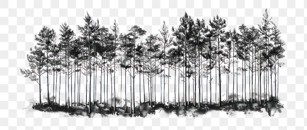 PNG Forest drawing illustration trees. | Free PNG - rawpixel