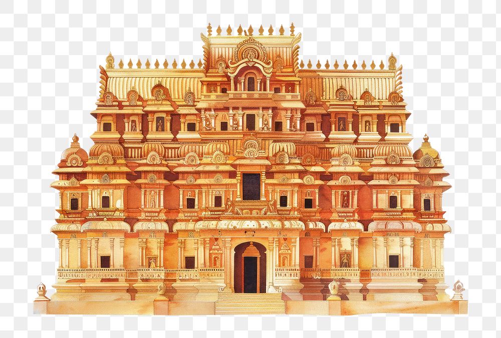 PNG Temple architecture illustration building. | Free PNG - rawpixel