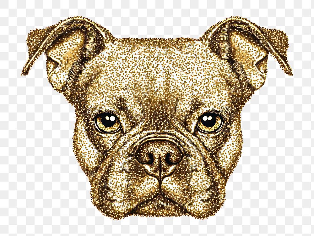 PNG Gold glitter cute dog | Free PNG - rawpixel