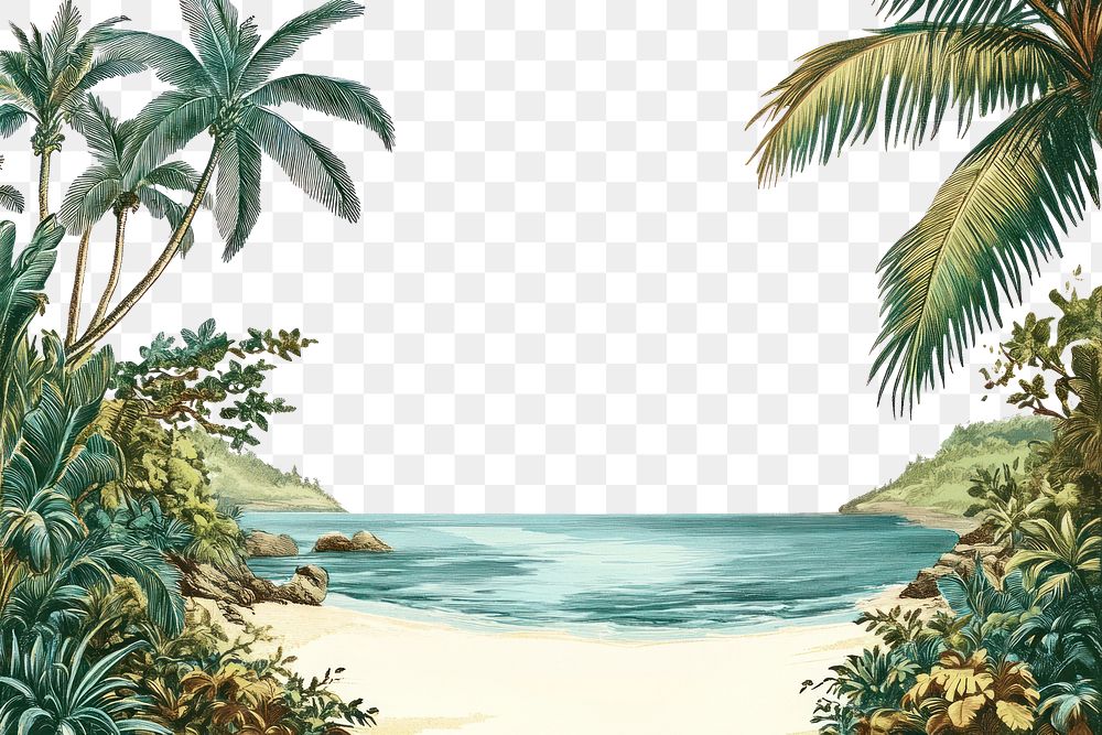PNG Palm tree border beach | Free PNG - rawpixel