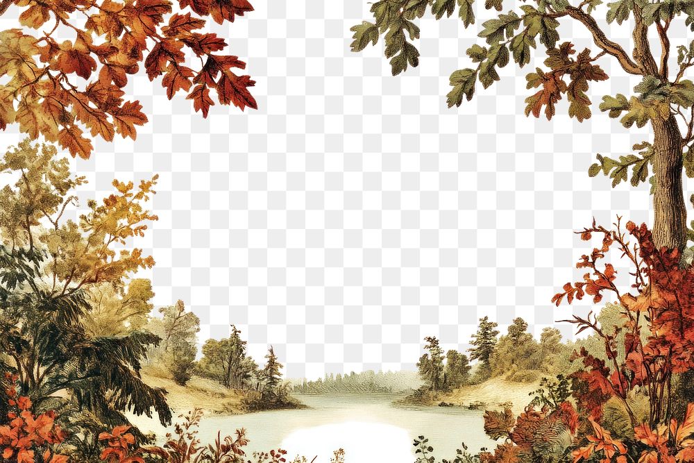 PNG Leaf border landscape leaves | Free PNG - rawpixel
