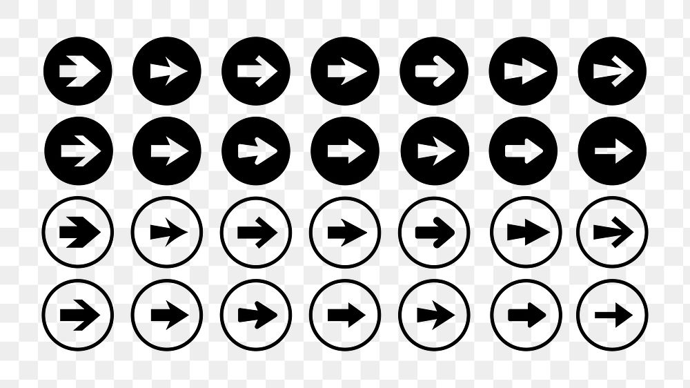 PNG Various directional arrow icons | Premium PNG - rawpixel