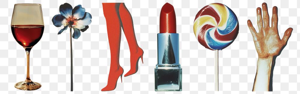 PNG Eclectic vibrant objects collage | Premium PNG - rawpixel