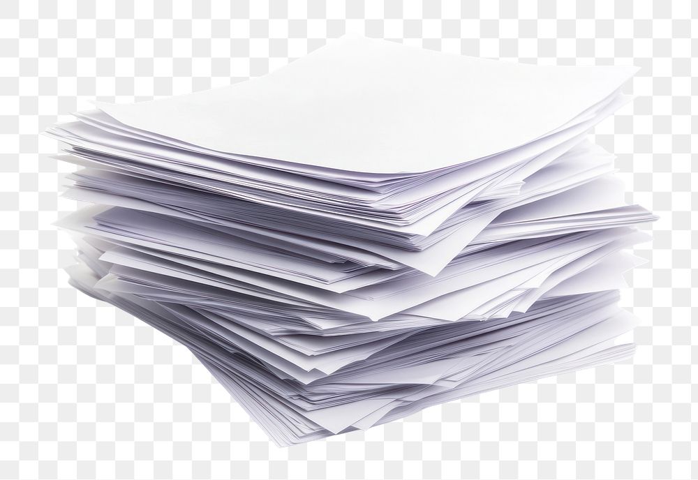 PNG Pile white papers stack | Free PNG - rawpixel