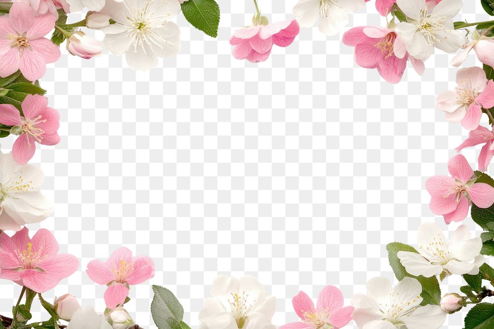 PNG Spring floral frame border | Free PNG - rawpixel