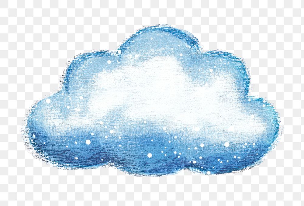 PNG Cloud snow illustration watercolor | Free PNG - rawpixel
