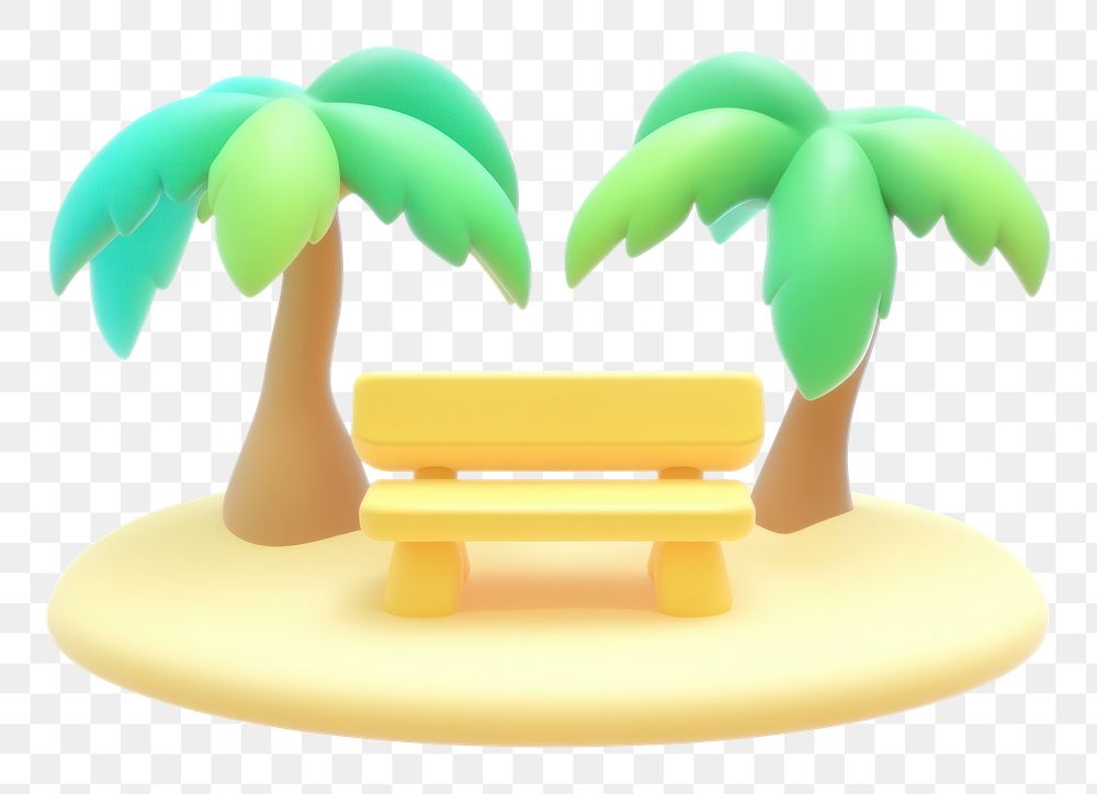 PNG Beach bench illustration summer | Free PNG - rawpixel
