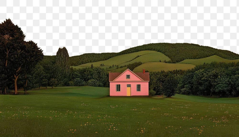 PNG Minimal hometown landscape night | Free PNG - rawpixel