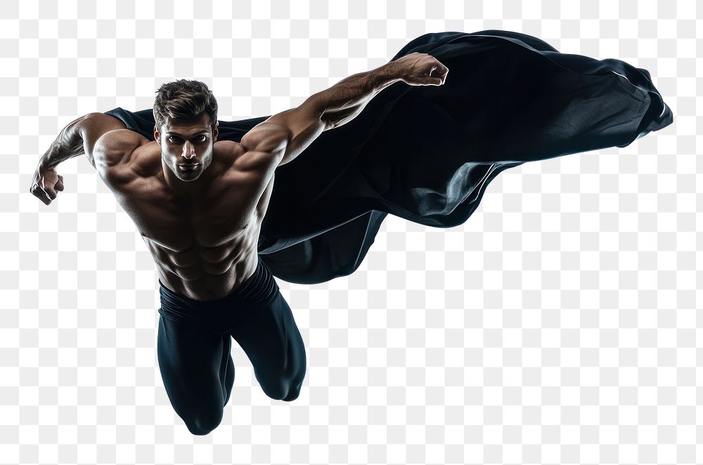 PNG Muscular flying male hero. | Free PNG - rawpixel