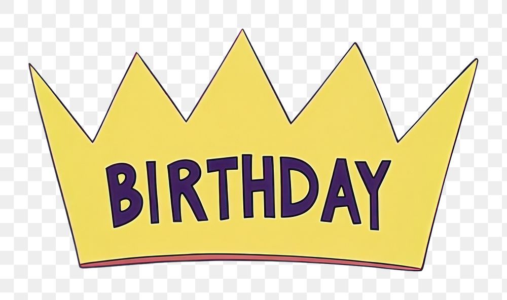 PNG Yellow paper crown birthday | Free PNG - rawpixel