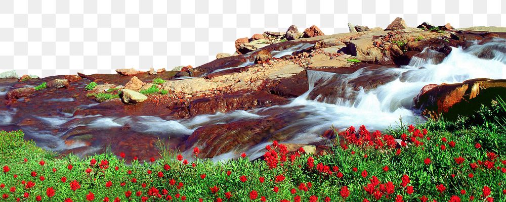 Spring water stream png border, | Free PNG - rawpixel