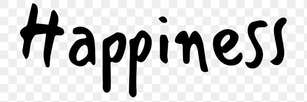 Happiness word png, simple typography | Premium PNG - rawpixel