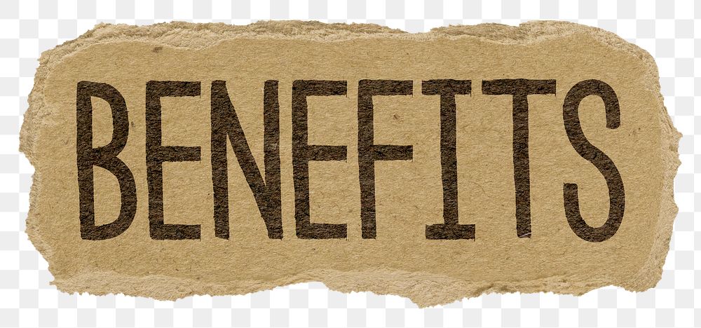 Benefits png word sticker typography | Premium PNG - rawpixel