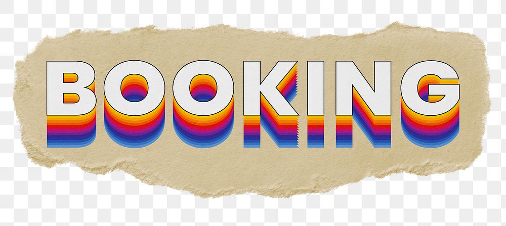 Booking png ripped paper word | Premium PNG - rawpixel