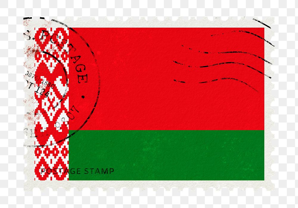 Belarus flag png post stamp | Free PNG - rawpixel