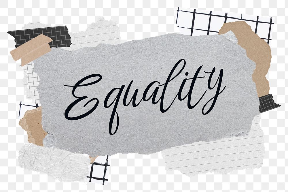 Equality png word sticker typography, | Free PNG - rawpixel