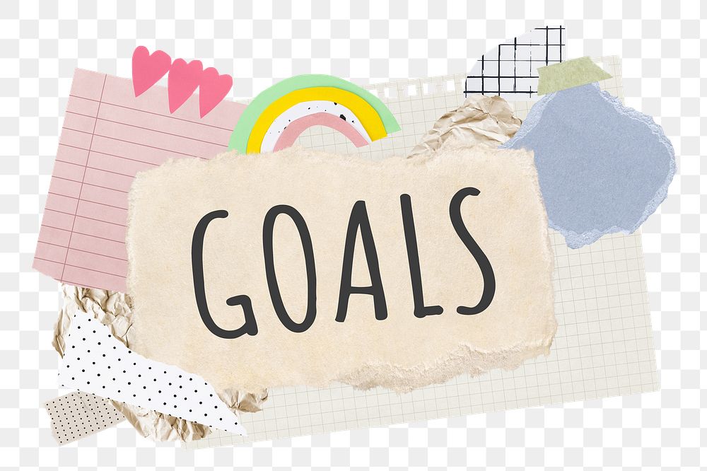 Goals png word sticker typography, | Premium PNG - rawpixel