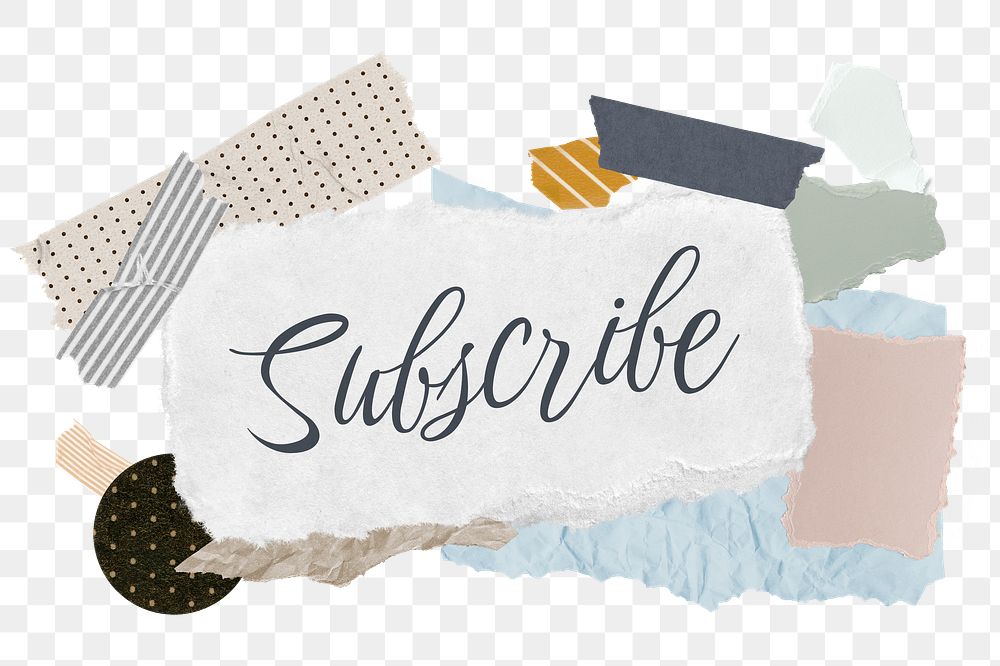 Subscribe png word sticker typography, | Free PNG - rawpixel