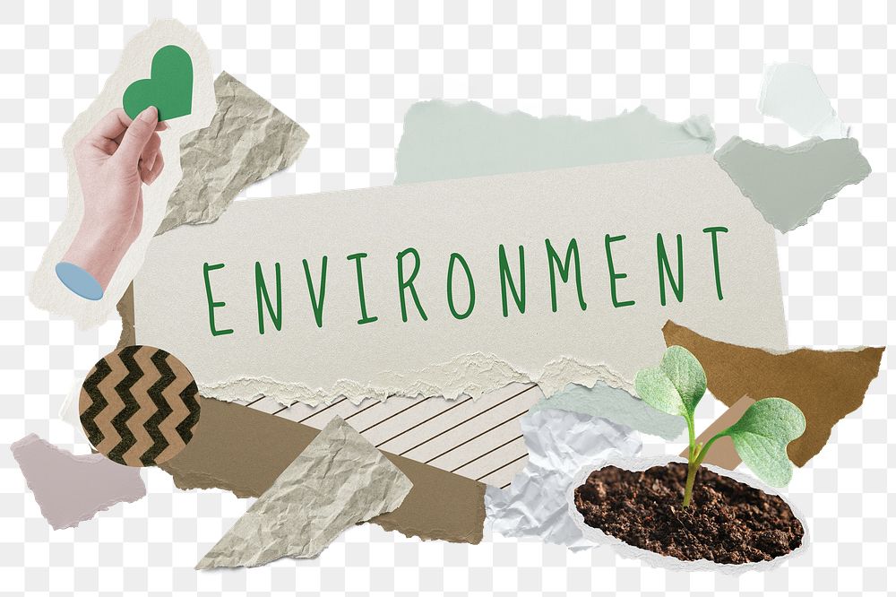 Environment png word sticker typography, | Premium PNG - rawpixel