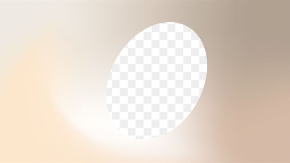 Png oval gradient frame, beige | Premium PNG - rawpixel