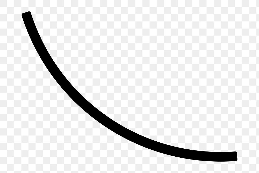 Black curve png element sticker, | Premium PNG - rawpixel